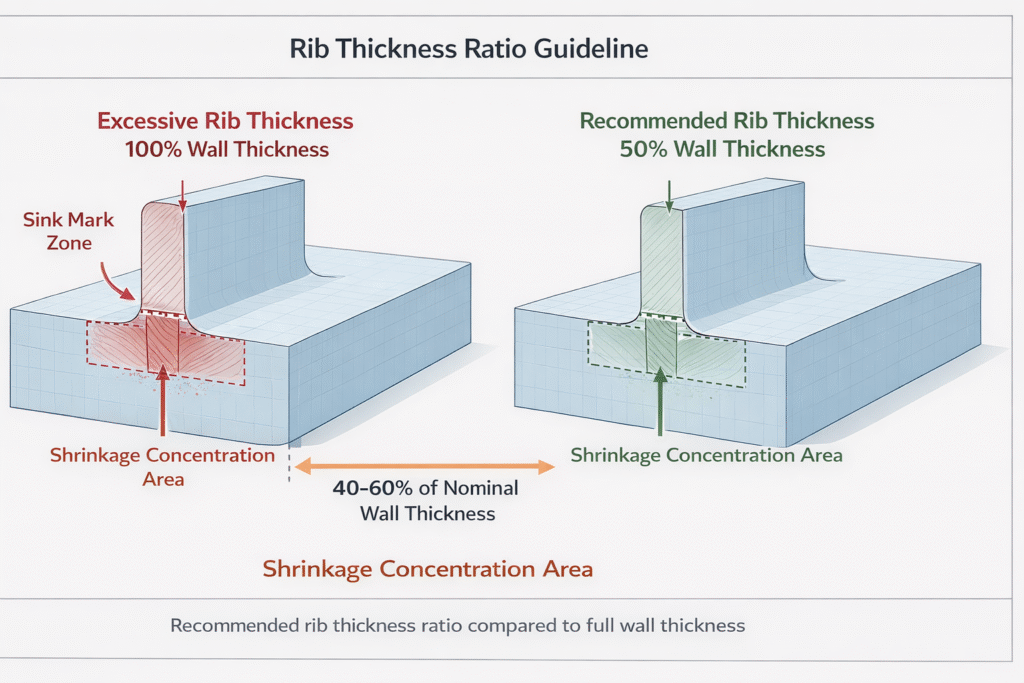 Rib Design Guidelines for Injection Molded Parts